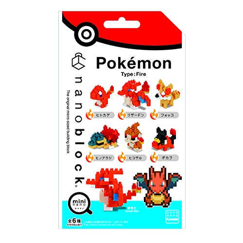 Kawada NBMC11S Nanoblock Mini Nano, Pokemon Type, 1 Box 6 Pieces, 6 Ty – Goods Of Japan