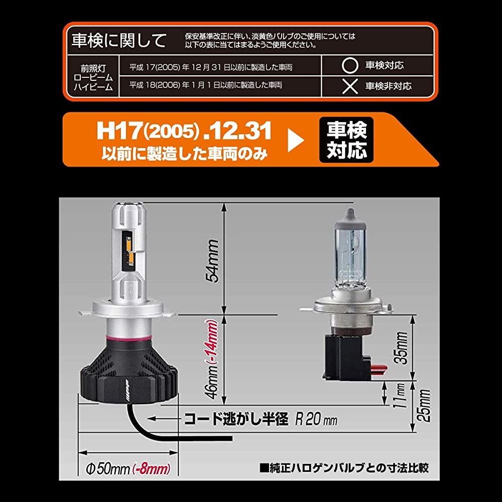 IPF HEADLIGHT LED H4 BULB, 12V/24V, 2400K, Separate Model, Ultra Yello – Goods Of Japan