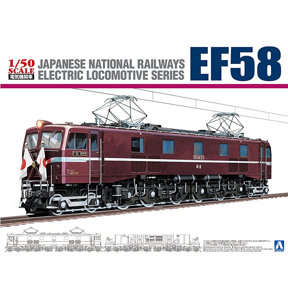 Aoshima Bunka Kyozai EF58 Electric Locomotive Series, 1/50, No. 4, Nat – Goods Of Japan