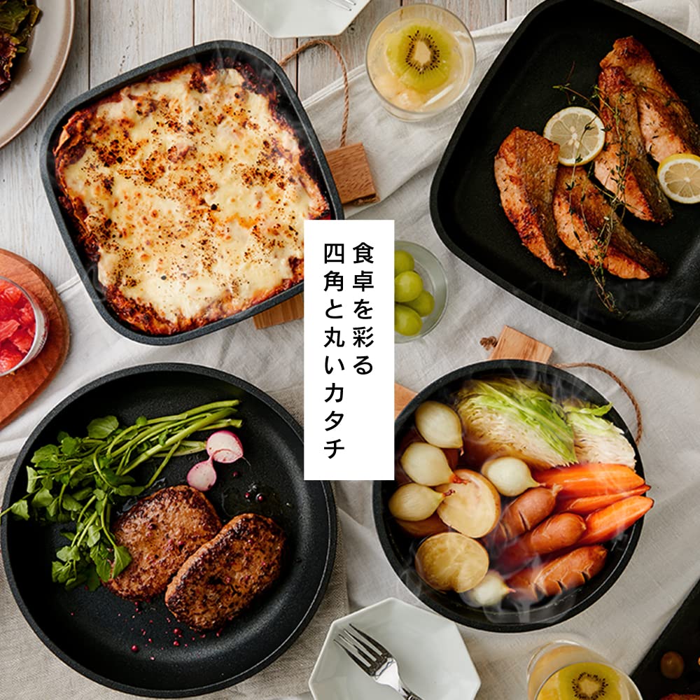 Iris Ohyama SKL-SE6R Frying Pan, 6-Piece Set, Gas Flame and Induction – Goods Of Japan