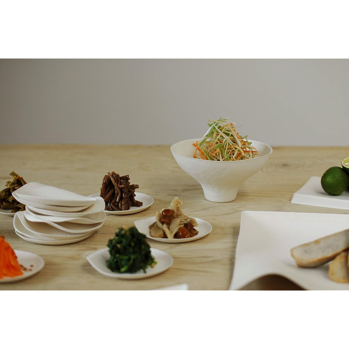 WASARA DM-008S Compote Plates, Set of 50, Paper Plates, Paper Containe ...