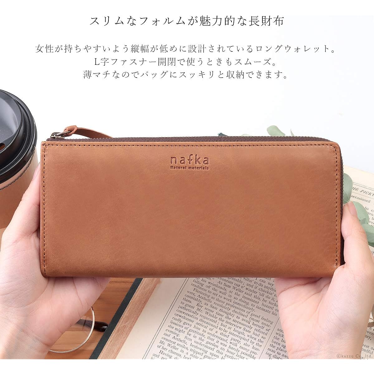Nafka nafka Long Wallet, Women's, Genuine Leather, Mostro Leather, Sim ...