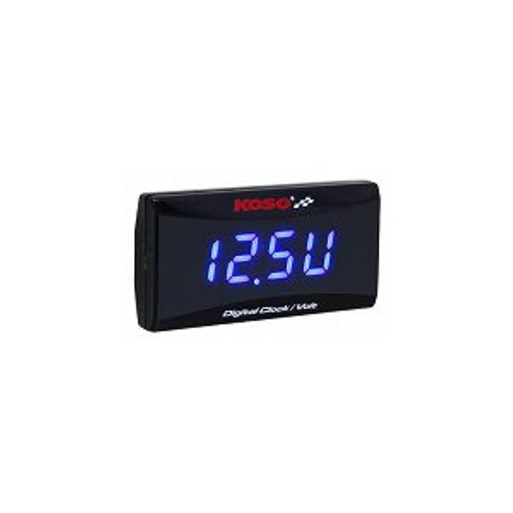 Kn Planning Koso Waterproof Motorcycle Scooter LED Clock Voltmeter 12v ...