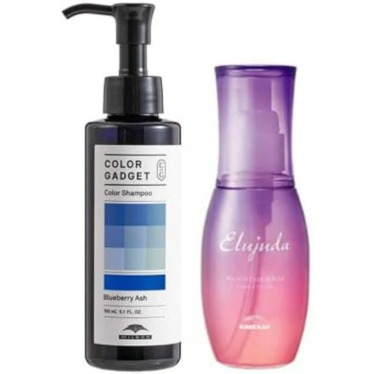 Milbon Color Gadget Color Shampoo Blueberry Ash 150ml & Milbon Eljuda ...