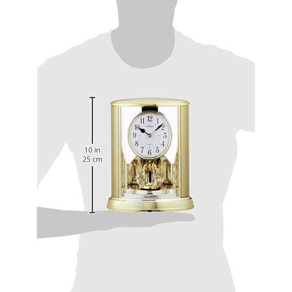 Citizen 4SG724-018 Table Clock, Analog, Saloon, Gold – Goods Of Japan