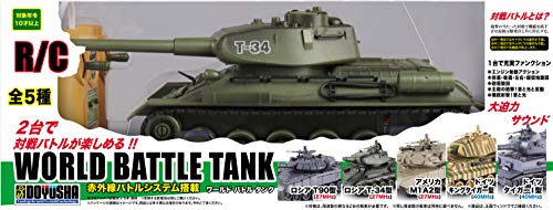 Doyusha 14463 RC World Battle Tank, Russia, T-34 Type, 27 MHz Infrared ...