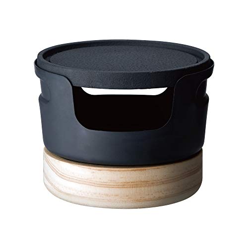Doshisha Teppanyaki Plate Juju Thick Grilled 10cm Solid Fuel Black Wit ...