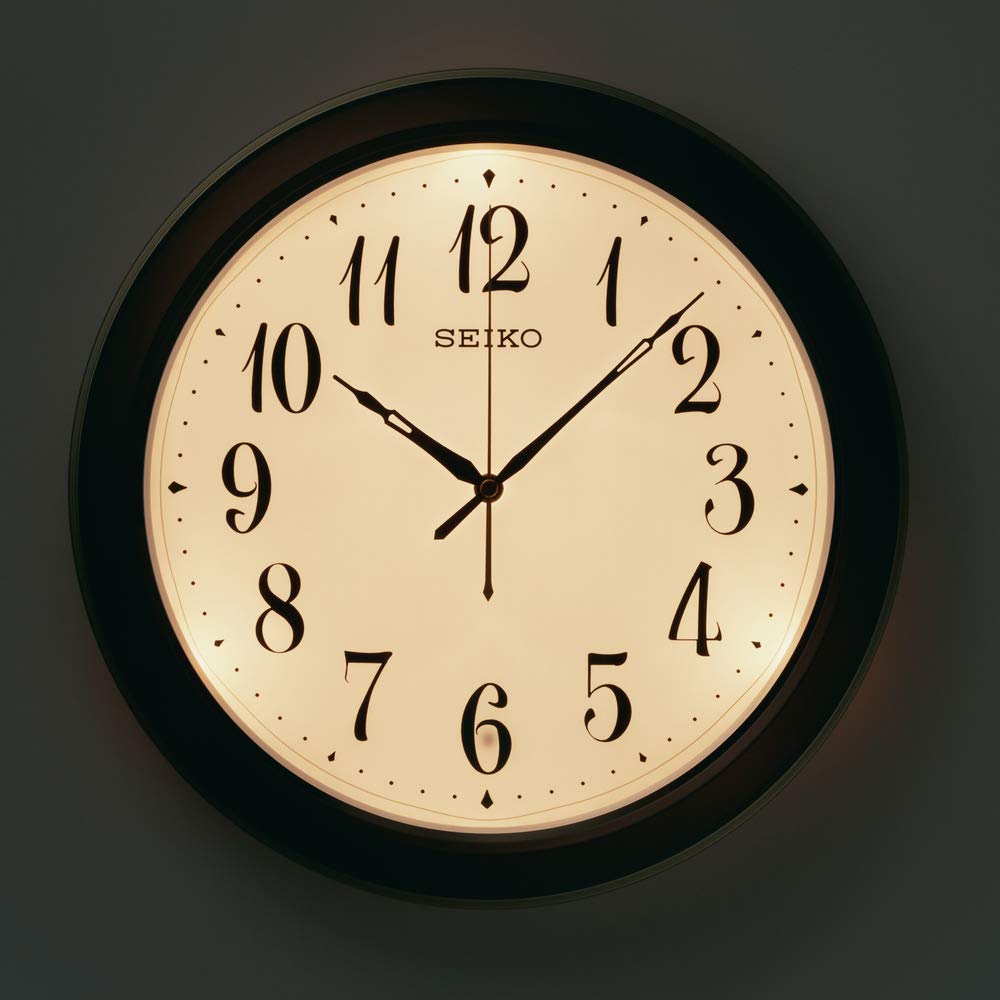Seiko Clock KX261B Radio Wave Wall Clock, Brown, Metallic, Diameter 13 ...