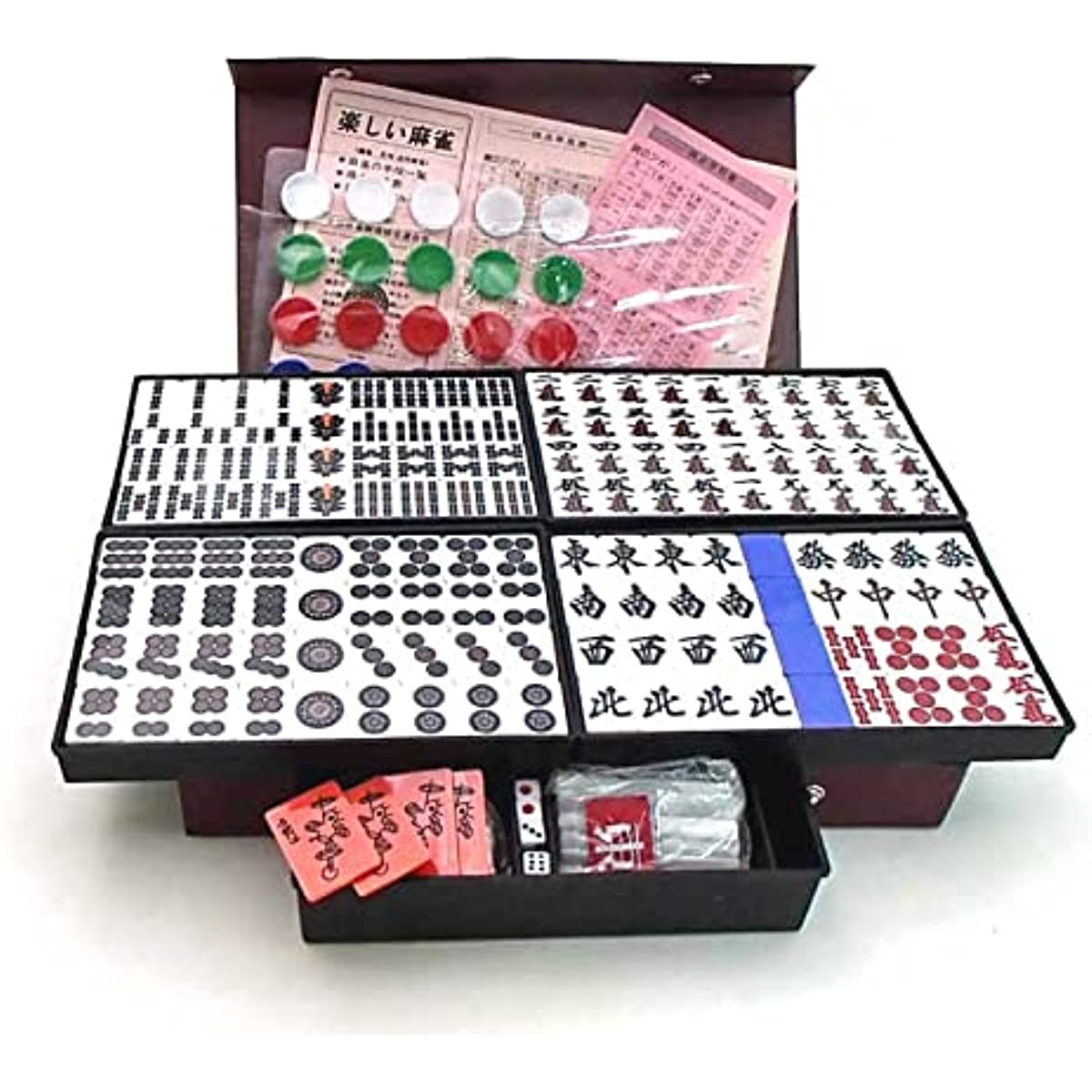 Handmade Mahjong Tiles Set, Cobalt Blue Crisp Broad Weight Mahjong Til ...