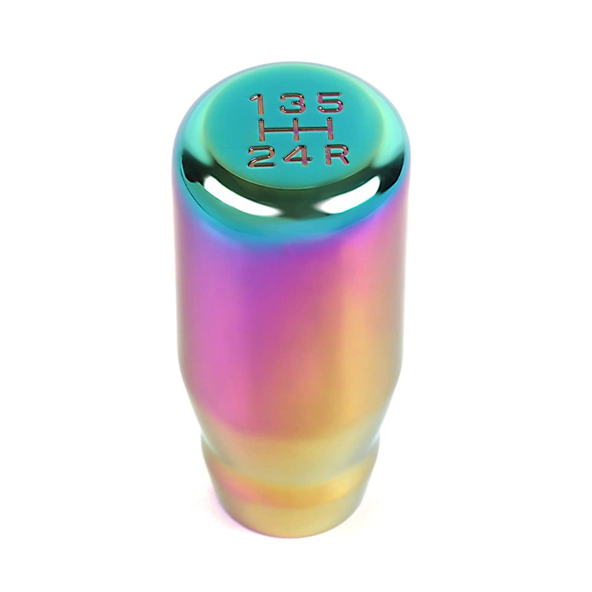 R-Style Aluminum Sharpened Titanium Color Universal Shift Knob with Sp ...