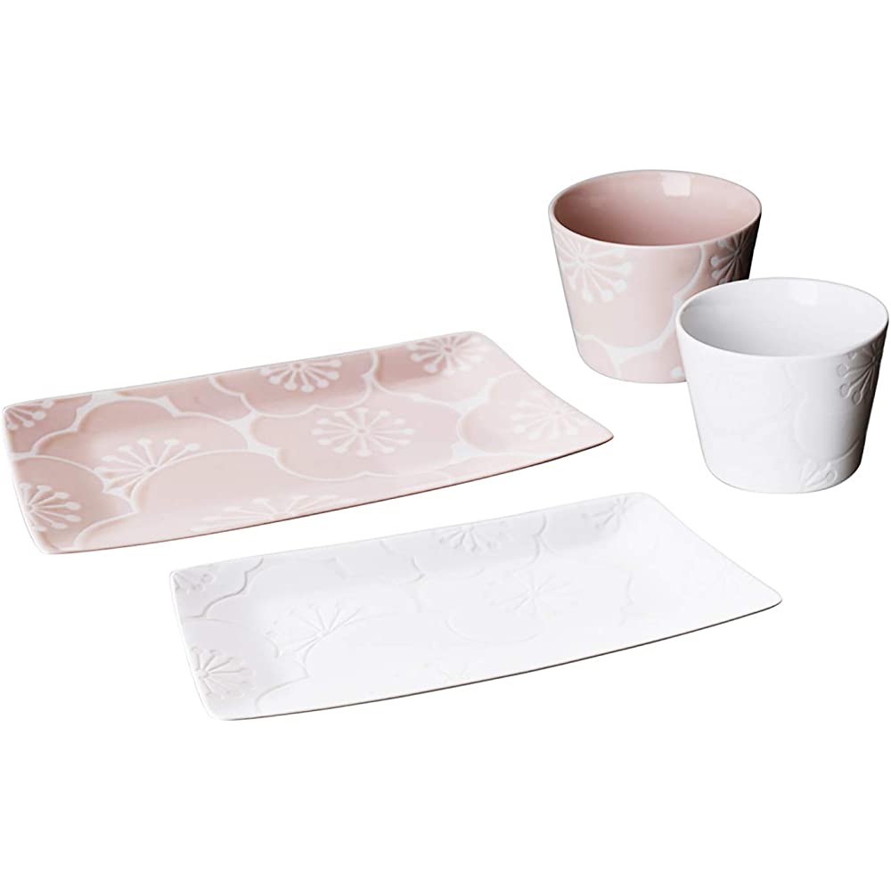 Saikai Pottery Hasami Ware 52858 Hafuri Tea Confectionery Pair, Comes ...