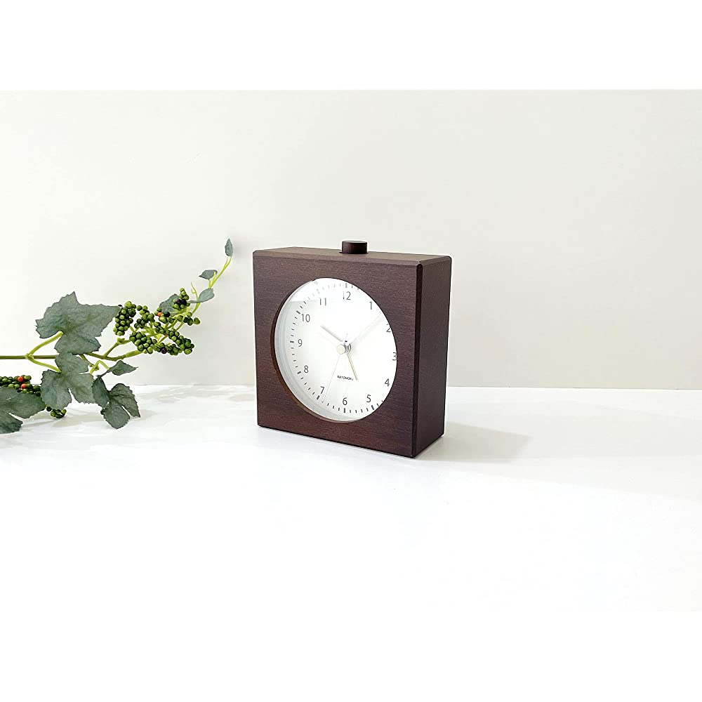 KATOMOKU Alarm Clock 5 km-78B Brown Alarm Clock – Goods Of Japan