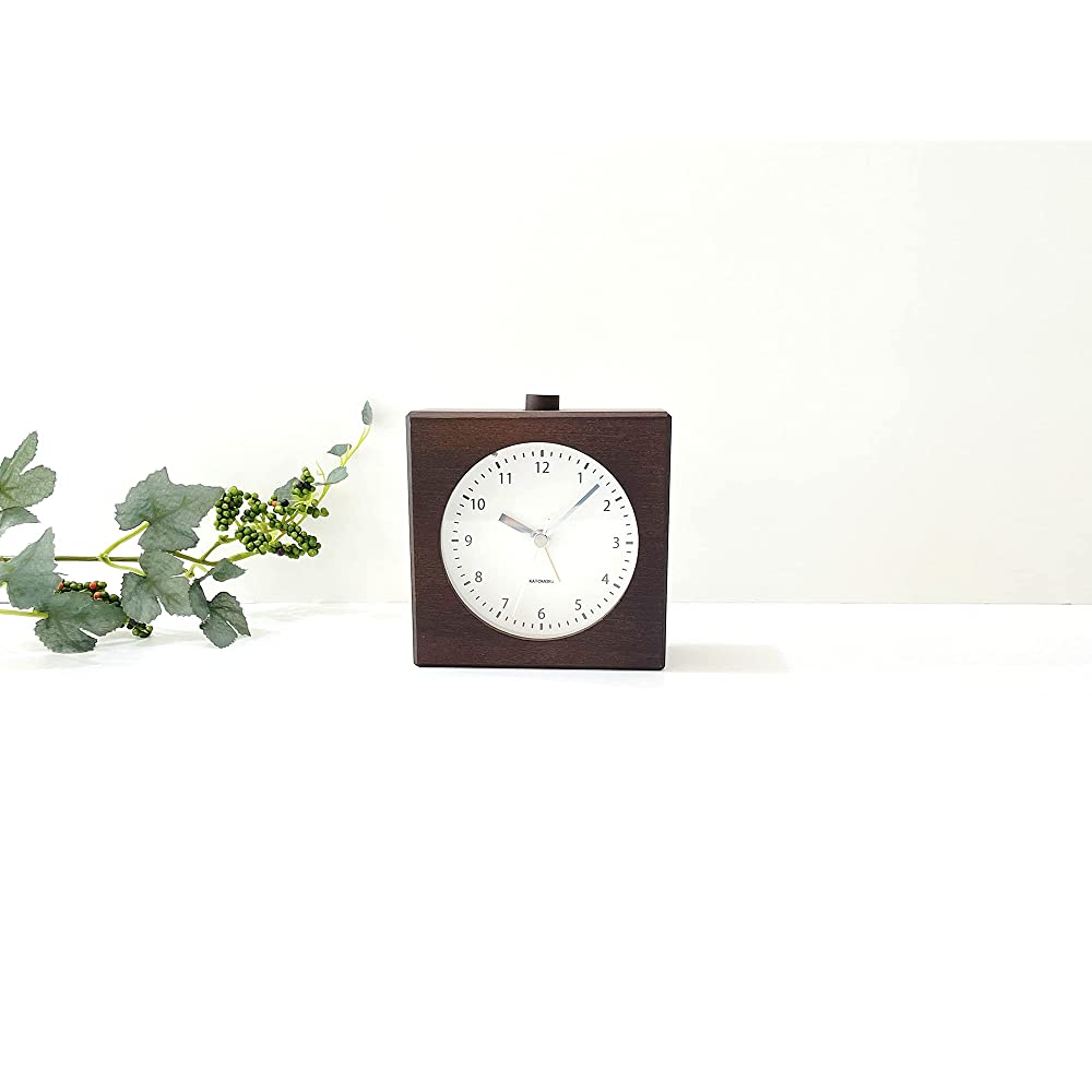 KATOMOKU Alarm Clock 5 km-78B Brown Alarm Clock – Goods Of Japan