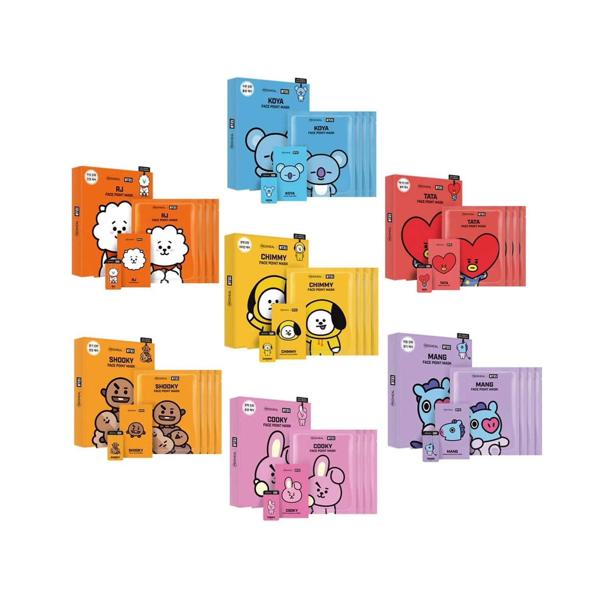 BT21 face point mask CHIMMY – Goods Of Japan