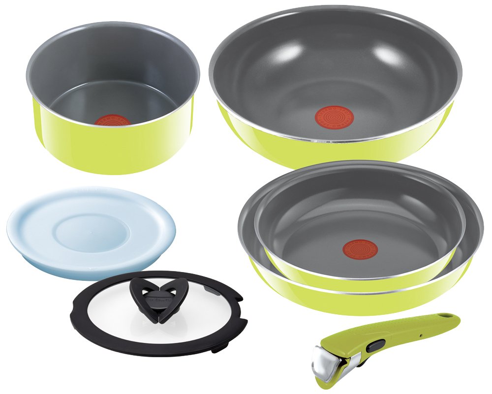 Tefal L60091 Ingenio Neo Ceramic Control Green Set 7 Ceramic Double La ...