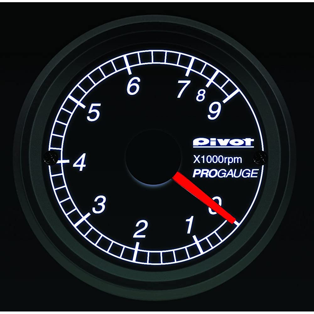 Pivot Pt5-W Tachometer (Ponzuke Chibitako) 2.0 Inches (52 mm) (White L ...