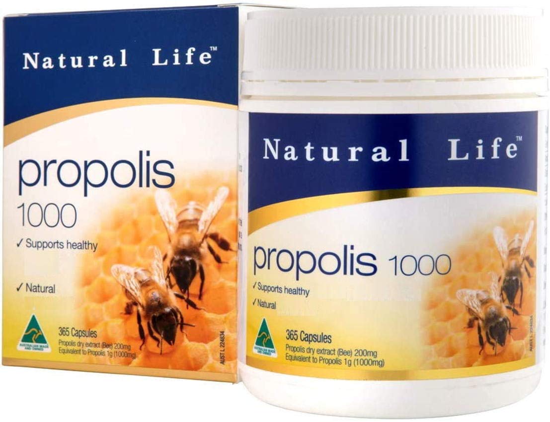 Natural Life Propolis Capsules 1,000 mg 365 Tablets (Australian Govern ...