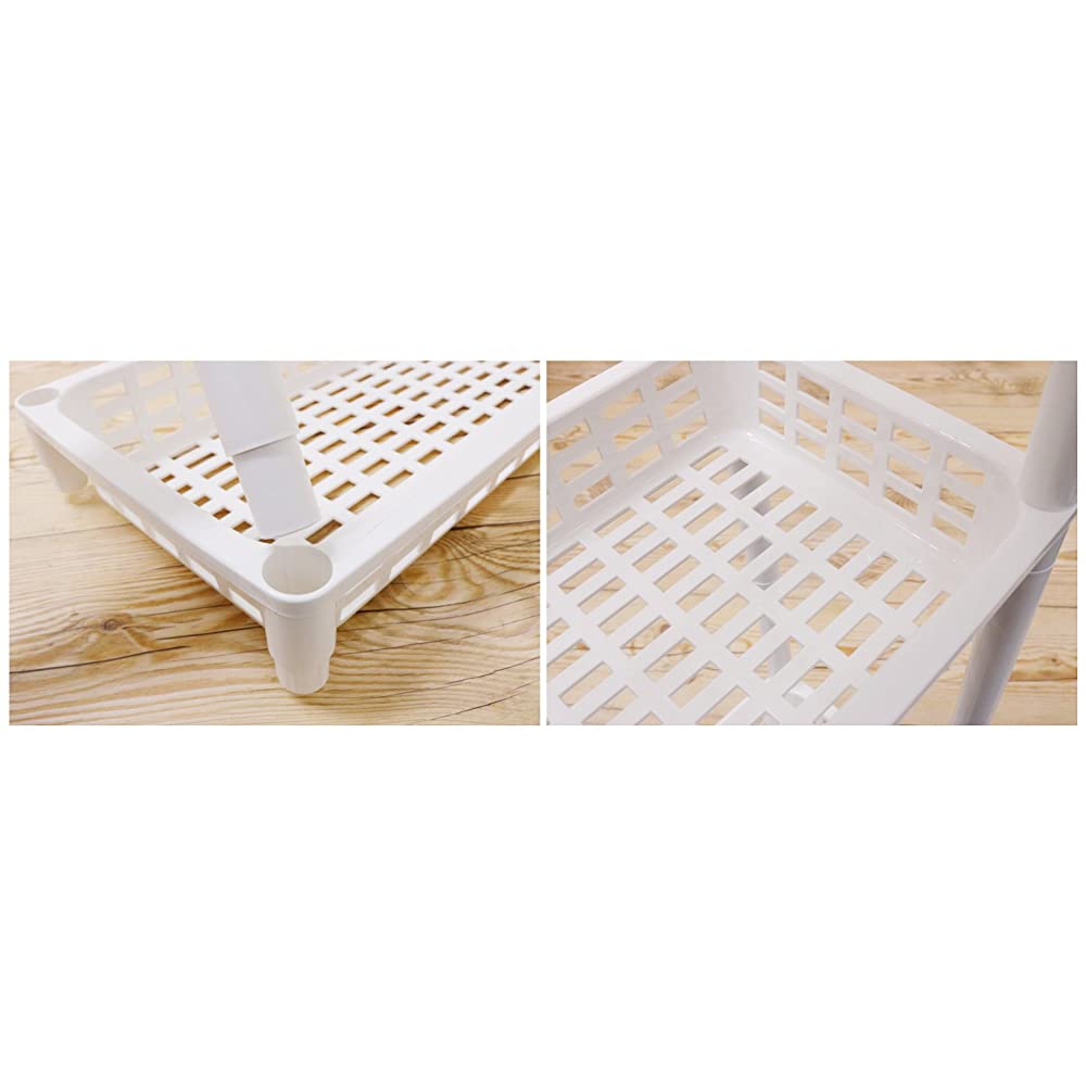 Izumi Kasei Kitchen Wagon Vita Long Rack T 4-stage with casters 3749 ...