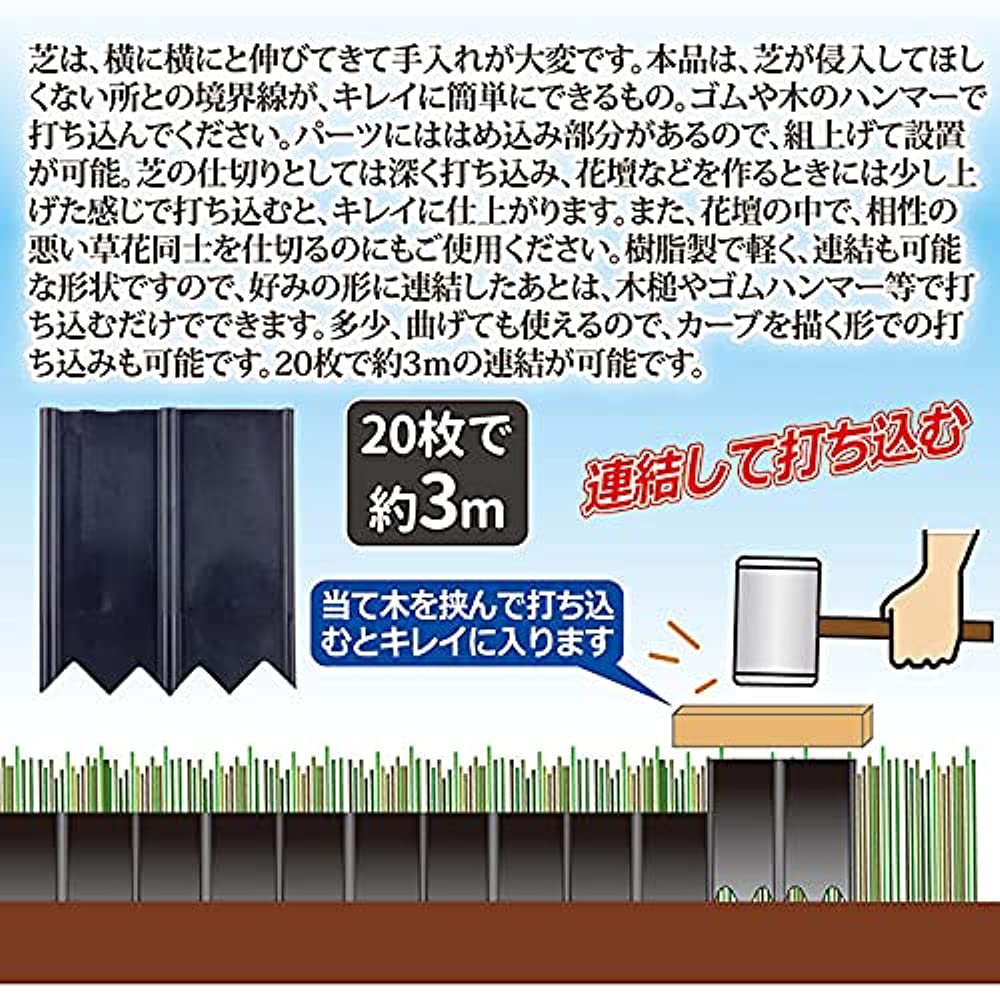 Sanka Shiba Root Stop Thor 20-Pack Partition Stopper Made in Japan Bla ...