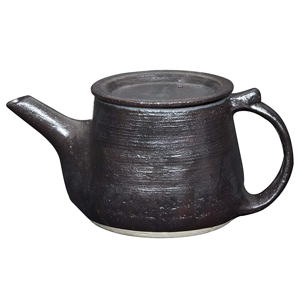 Haseen NCT-62 Straight Fire Teapot Pot, Black Glaze, Direct Fire Compa ...