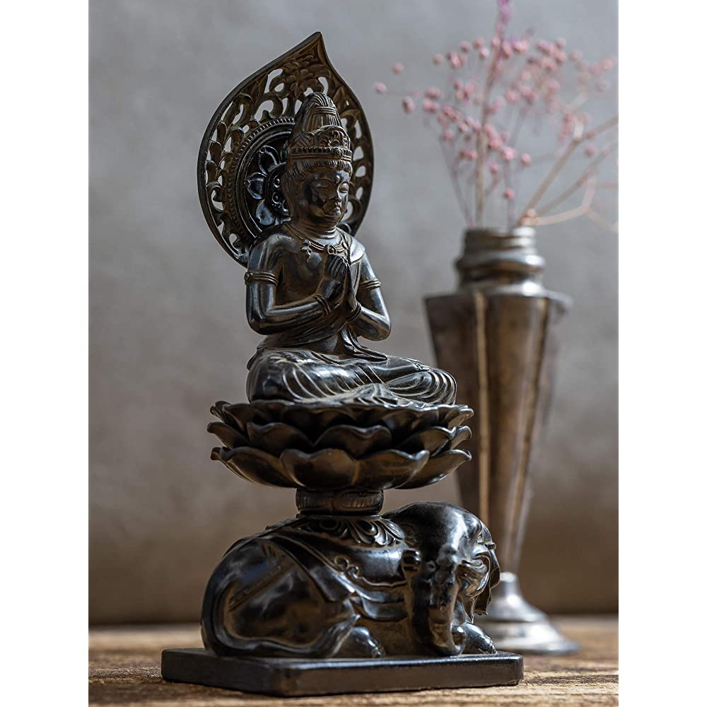 Buddha Statue, Fuken Buddhisatta, 5.9 inches (15 cm) (Old Beau), Buddh ...