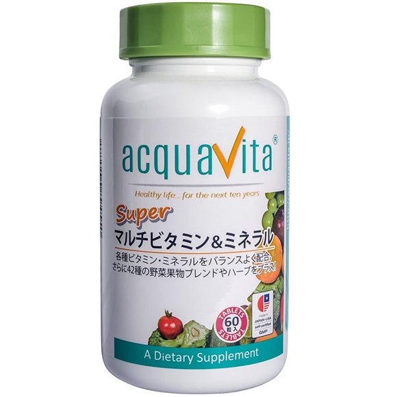 acquavita super multivitamin & mineral 60 tablets – Goods Of Japan