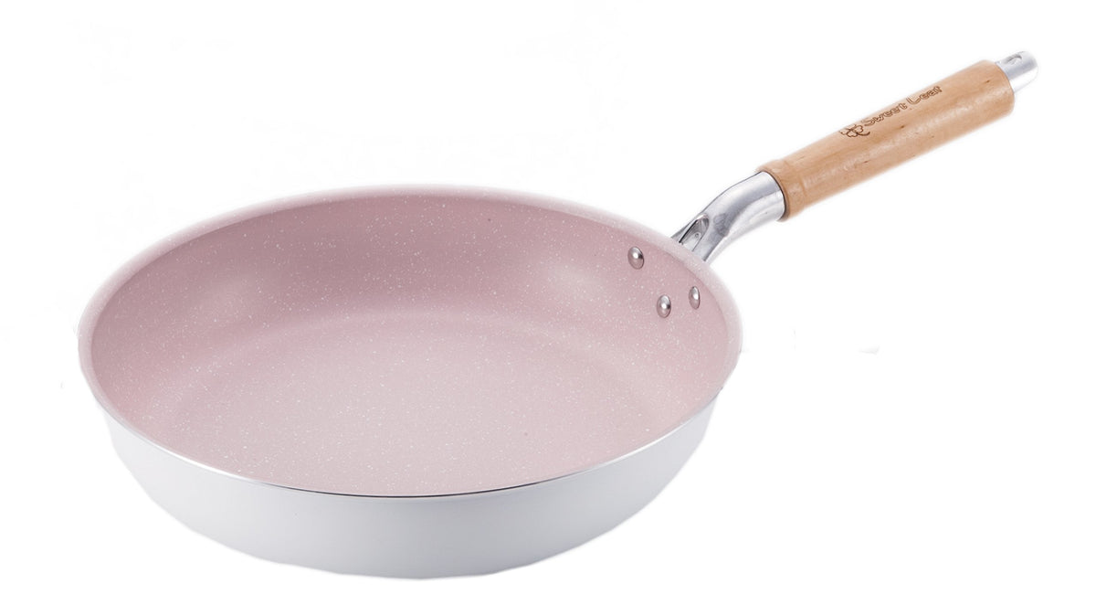 Lightweight Frying Pan28 cm Wood Handle Snow White X Misty Pink SWL pm ...