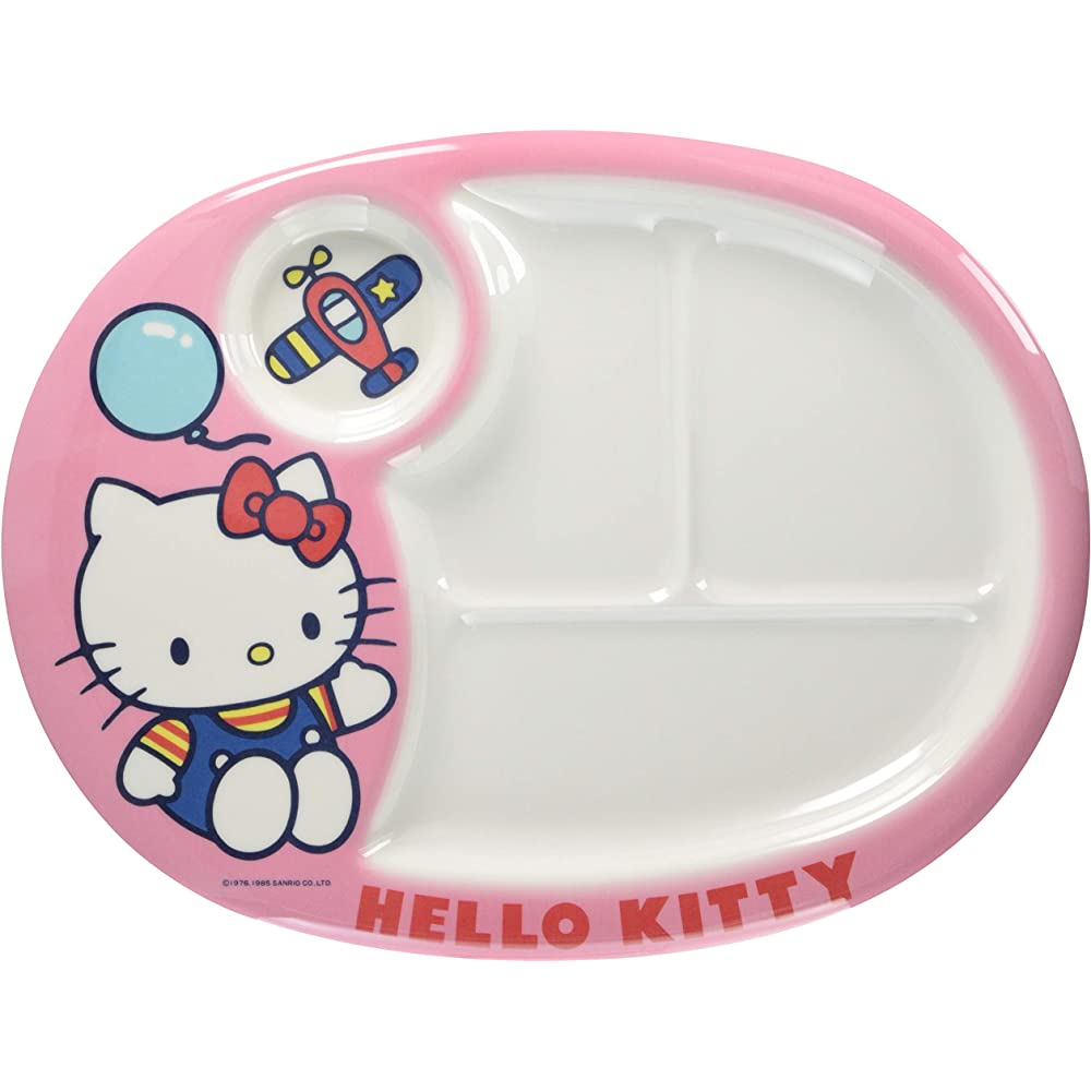Daiwa (Two Japanese) melamine Children Lunch Dish Hello Kitty Pink ...
