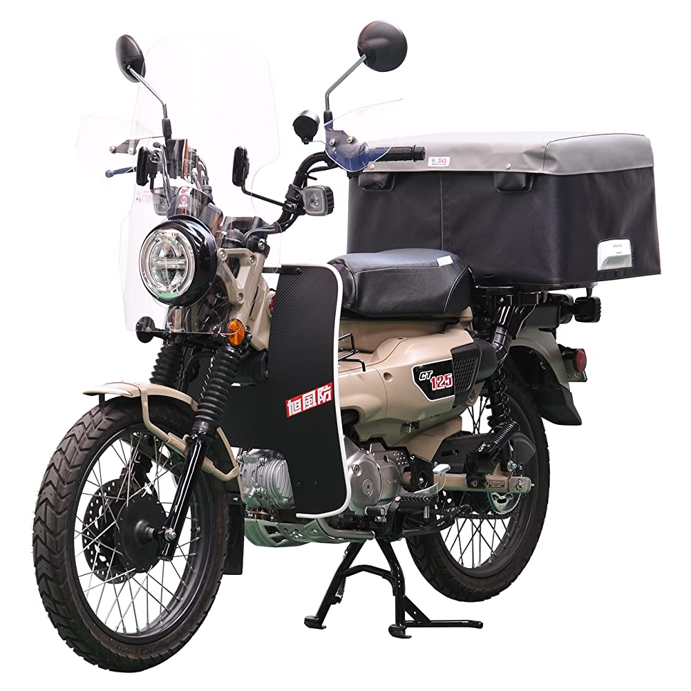 Asahi Windscreen CT125 HUNTER CUB (JA55), Aes Resin Carbon Pattern, Bl ...