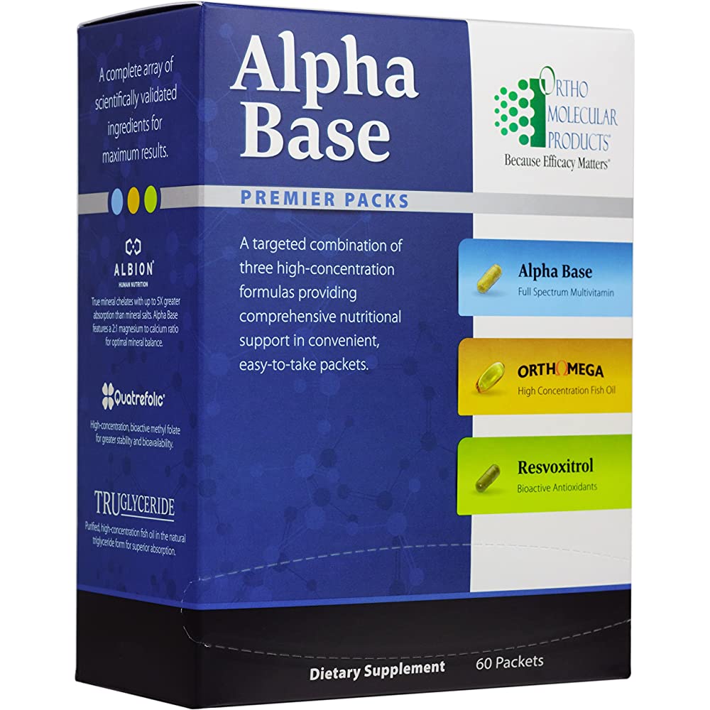 Ortho Molecular - Alpha Base Premier Packs - 60 CT by Ortho Molecular ...