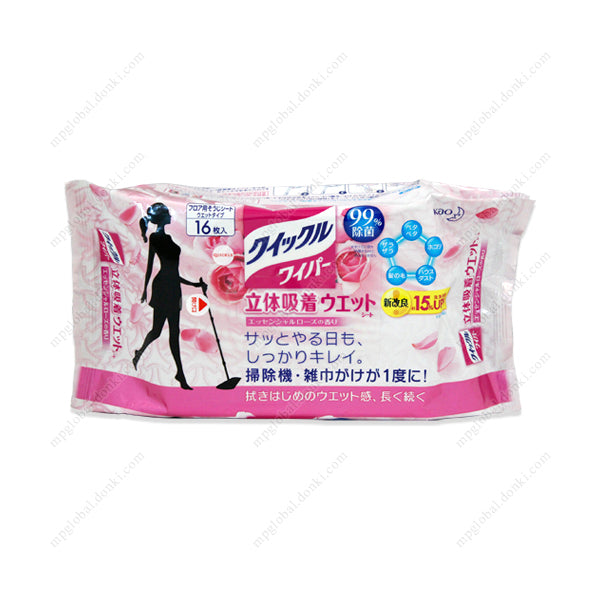 Kao Quickle Wiper 3D Adsorbing Wet Sheet, Essential Rose|Cleaning Goods ...